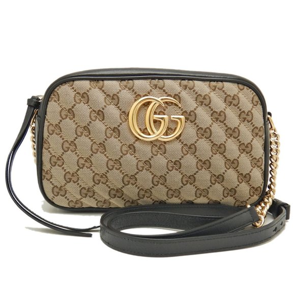 Gucci | Bags | Gucci Gucci Chain Shoulder Bag 447632 Gg Marmont Canvas ...